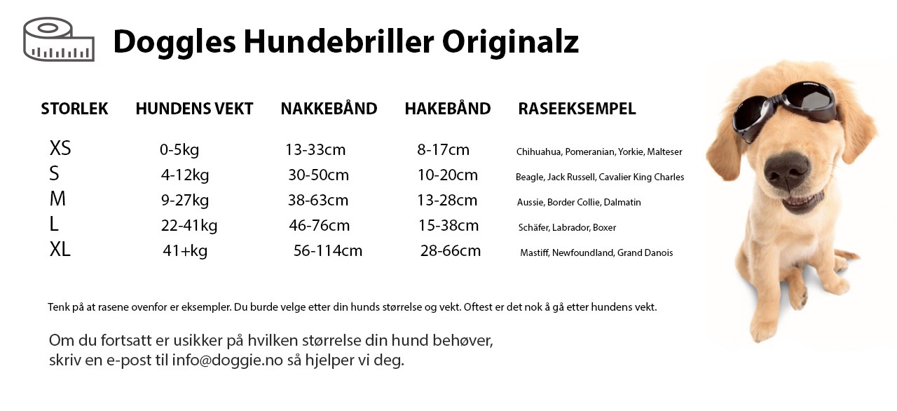 Hundebriller Originalz - Black / Smoke Lens - Rask levering & 14 dagers ...